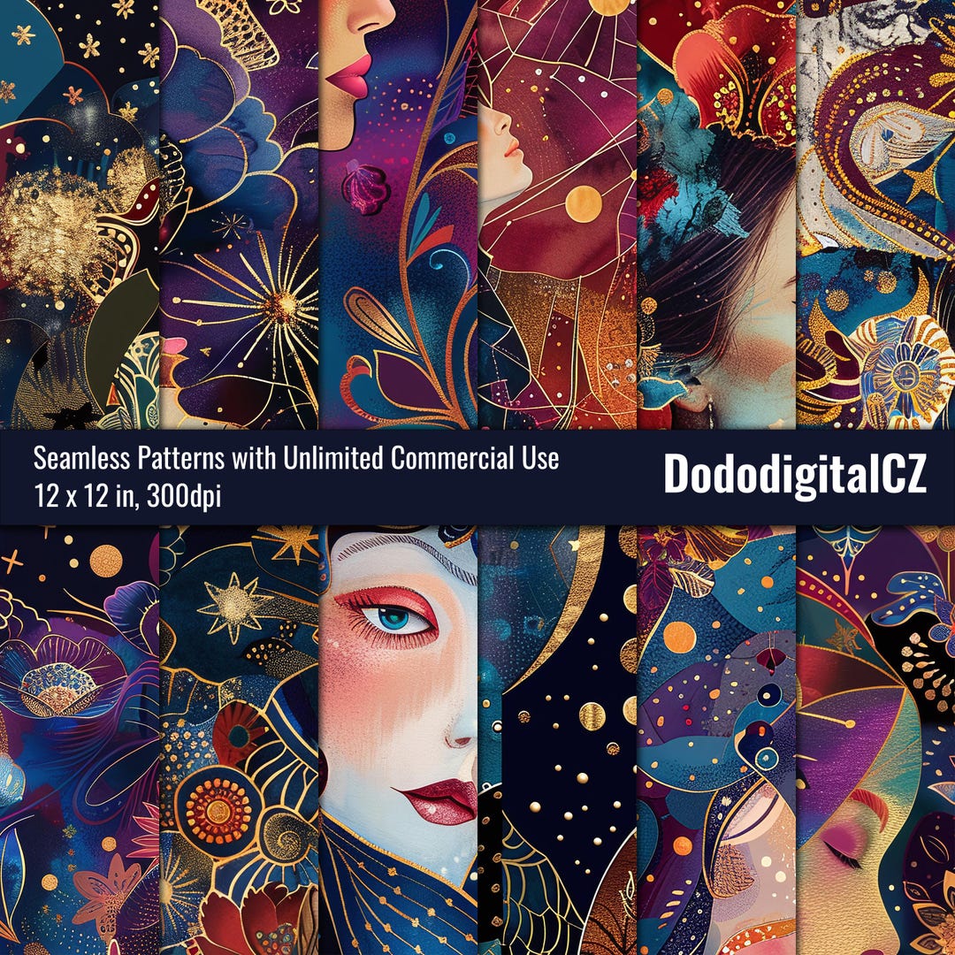 Astronomical Seamless Pattern | Unlimited Commercial Use | Patterned ...