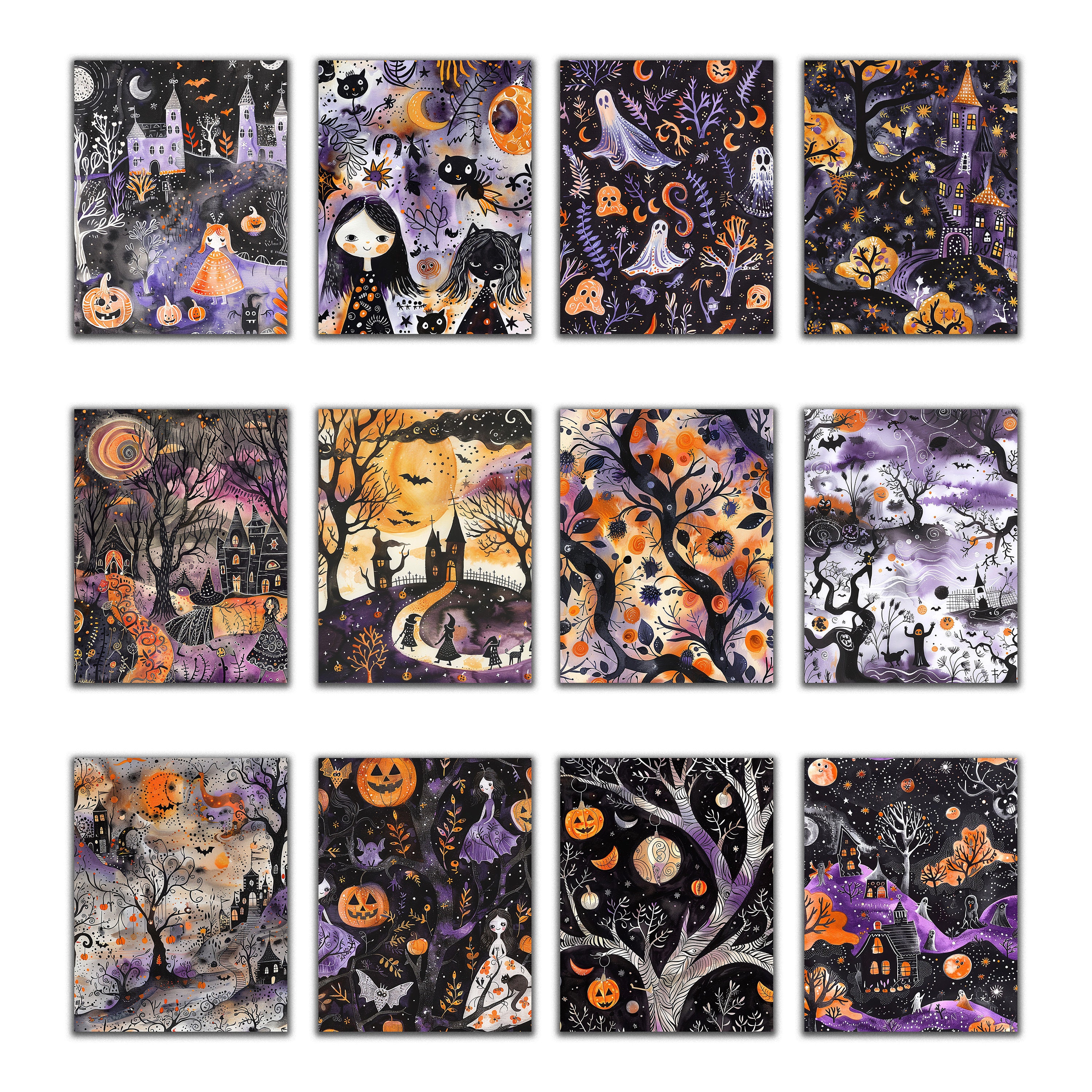 Halloween Digital Paper | Unlimited Commercial Use | Patterned Paper ...