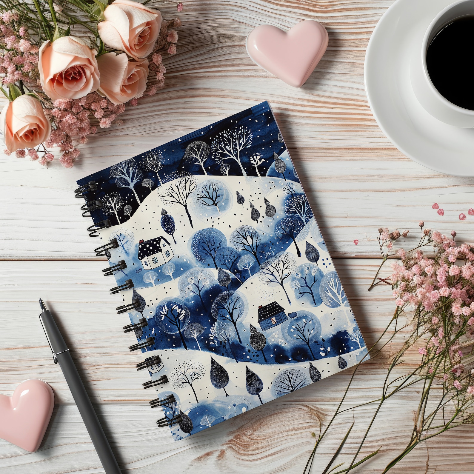 Winter Nights Digital Paper | Unlimited Commercial Use | Patterned ...