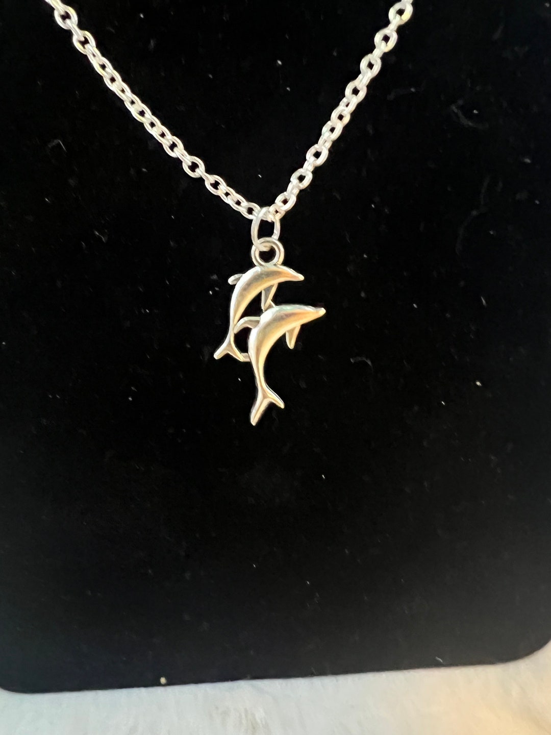 Dolphin Charm Chain Necklace - Etsy