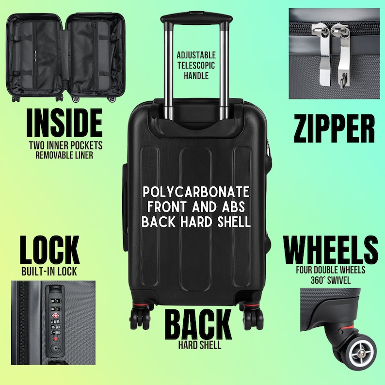 Luggage Set Girl Travel Luggage Girl Trip Set Personalized Luggage ...