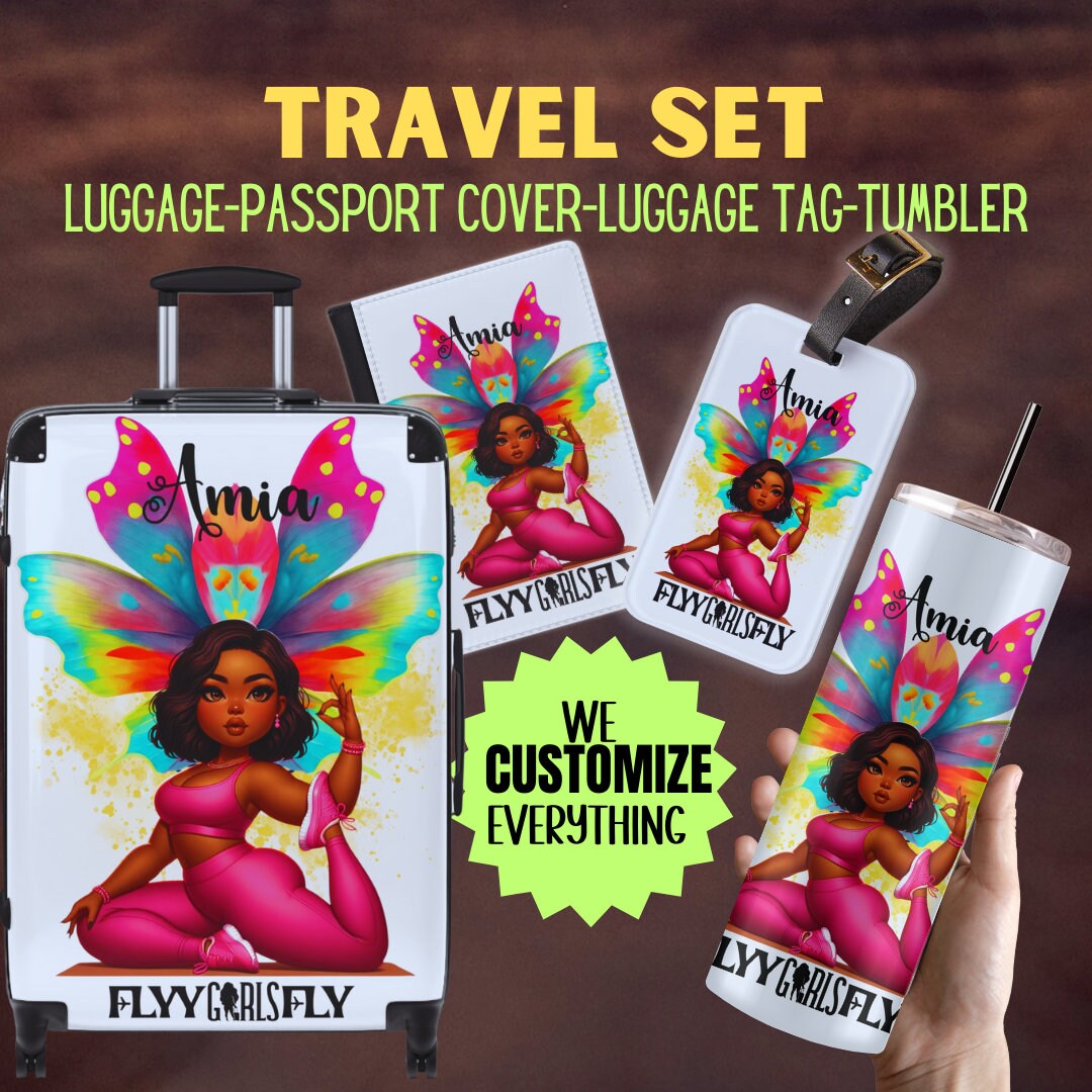 Luggage Set Girl Travel Luggage Girl Trip Personalized Luggage Travel ...