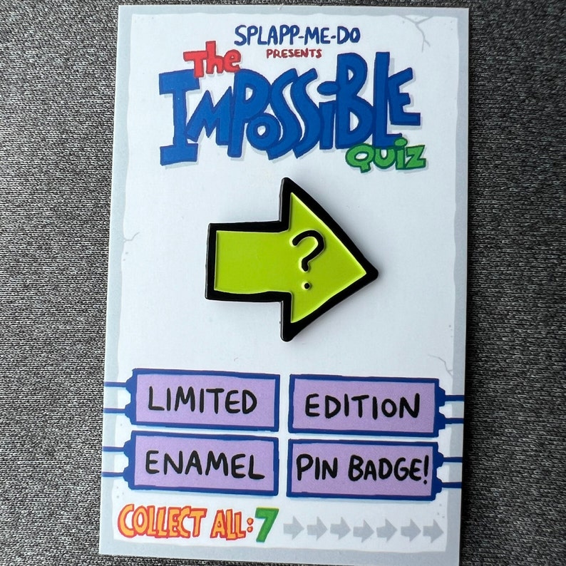 The Impossible Quiz 'skip' Enamel Pin Badge - Etsy