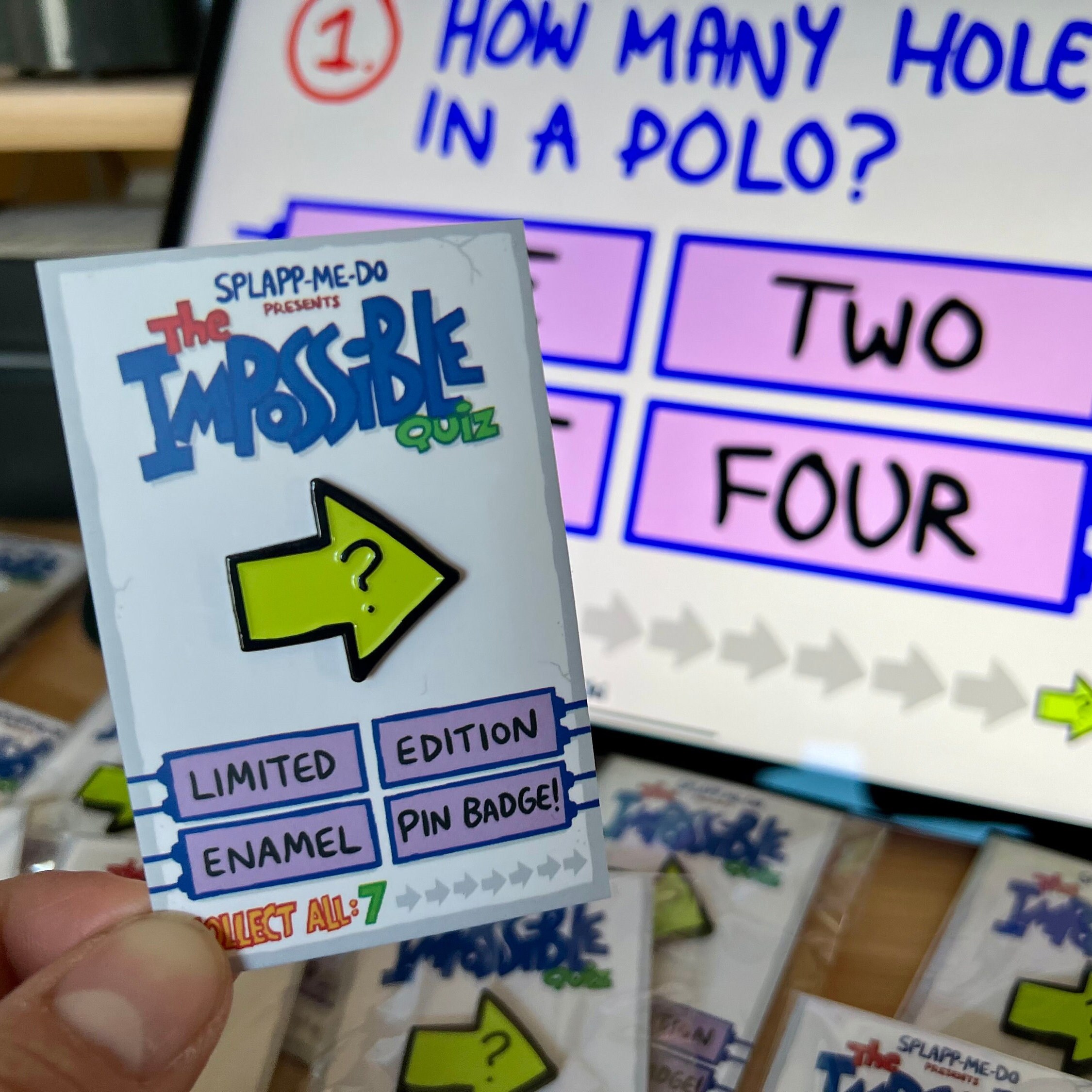 The Impossible Quiz - 'skip' Enamel Pin Badge - Etsy