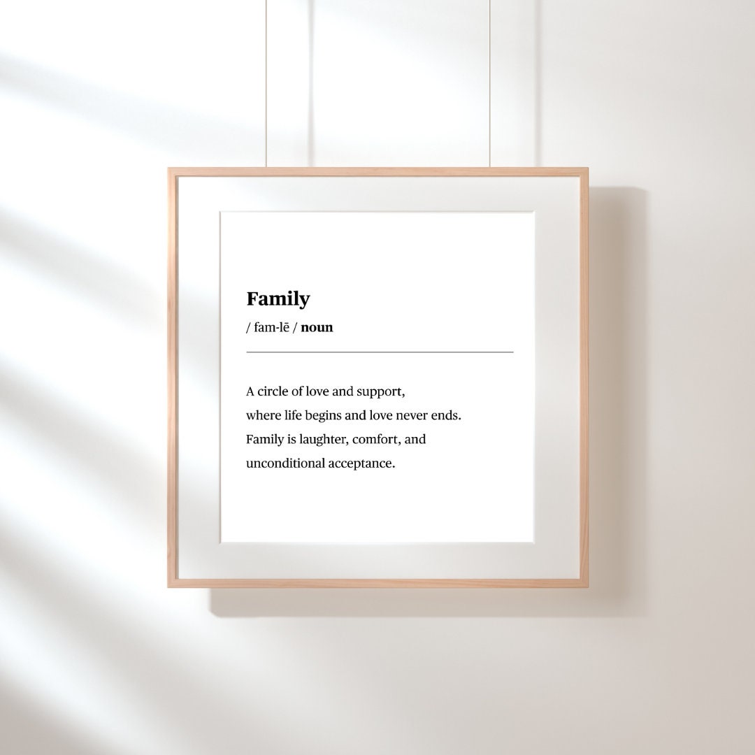 Definition of FAMILY. Instant Download Printable File, DIGITAL. 9 Files ...