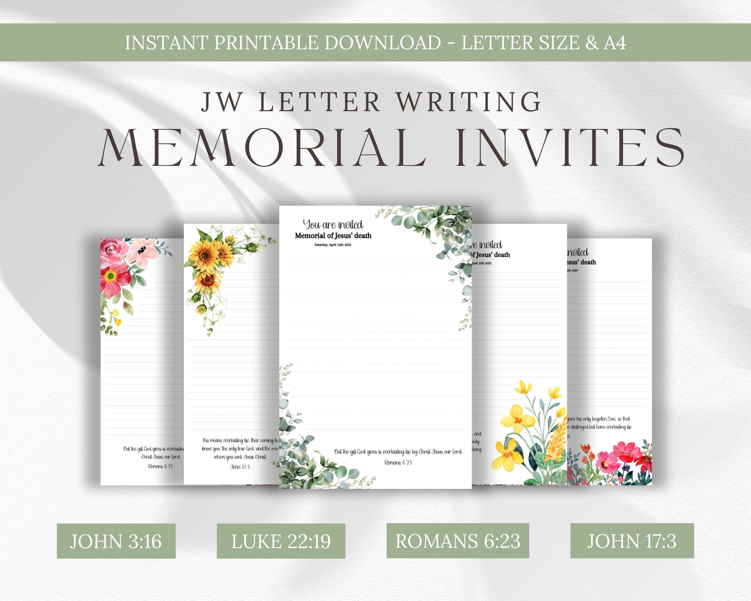 JW 2025 Memorial Letter Writing Pioneer Letter Writing Campaign Jesus ...