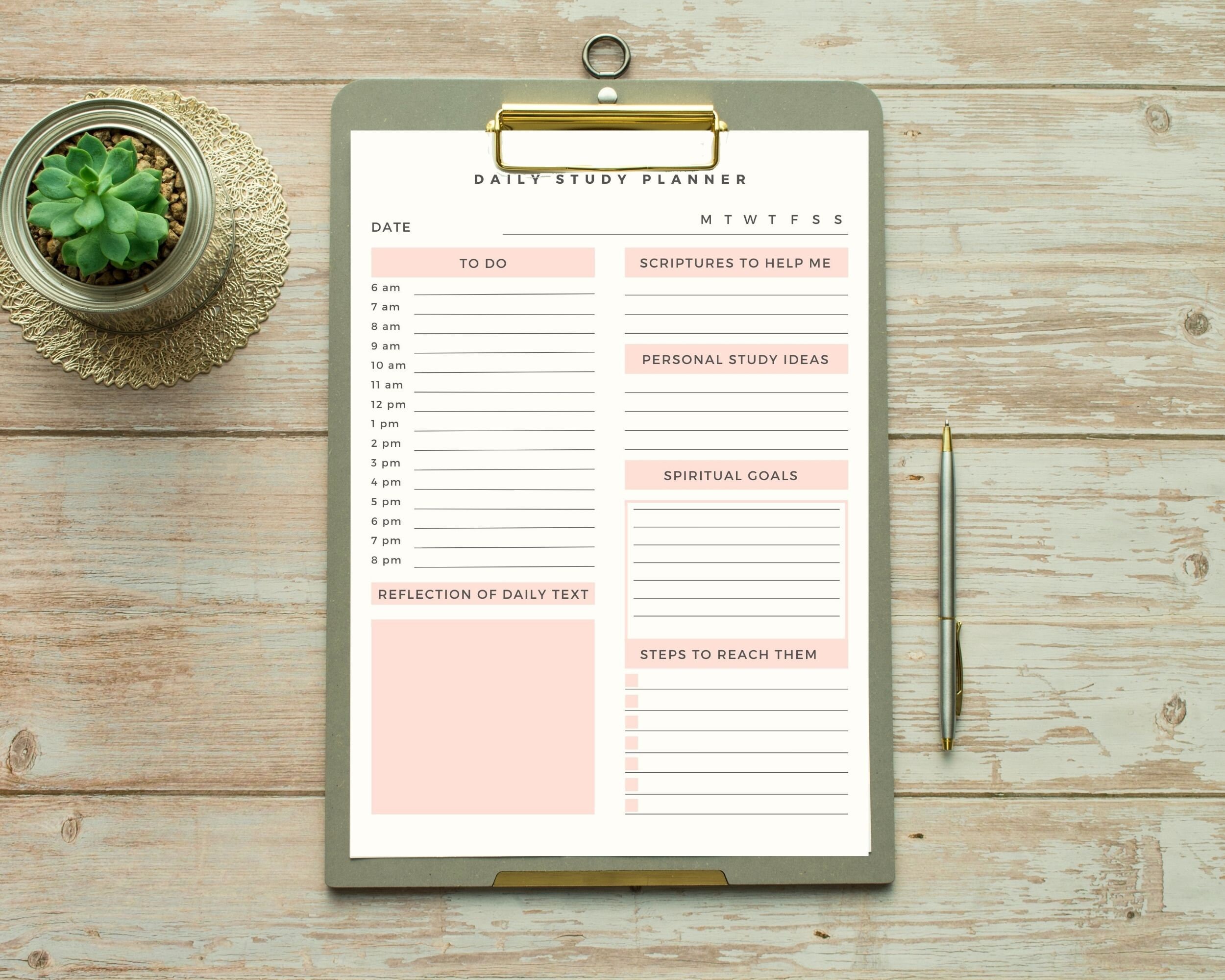 JW Daily Study Planner JW Goals Tracker Scriptures Personal Study - Etsy
