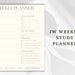 JW Weekly Spiritual Routine and Habits Planner JW Goals Tracker ...