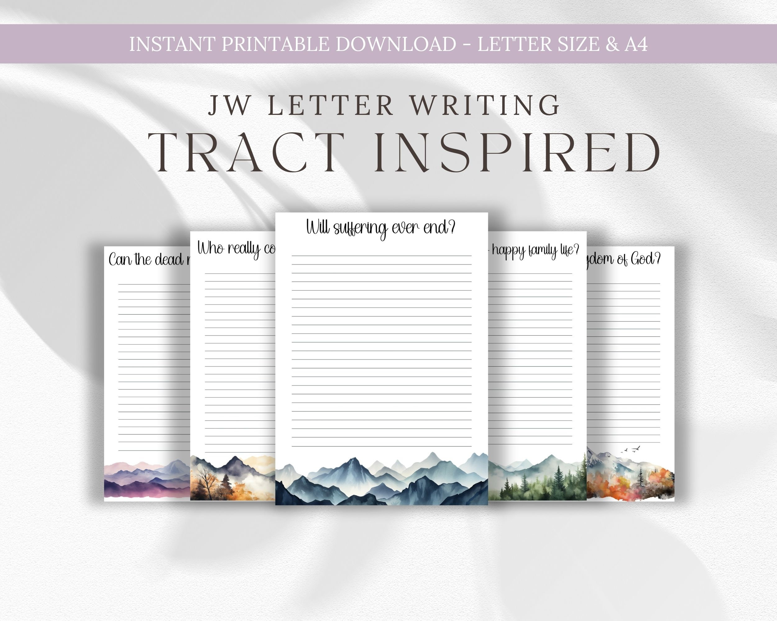 JW Tract Inspired Letter Writing Pioneer Letter Writing With Scriptures ...
