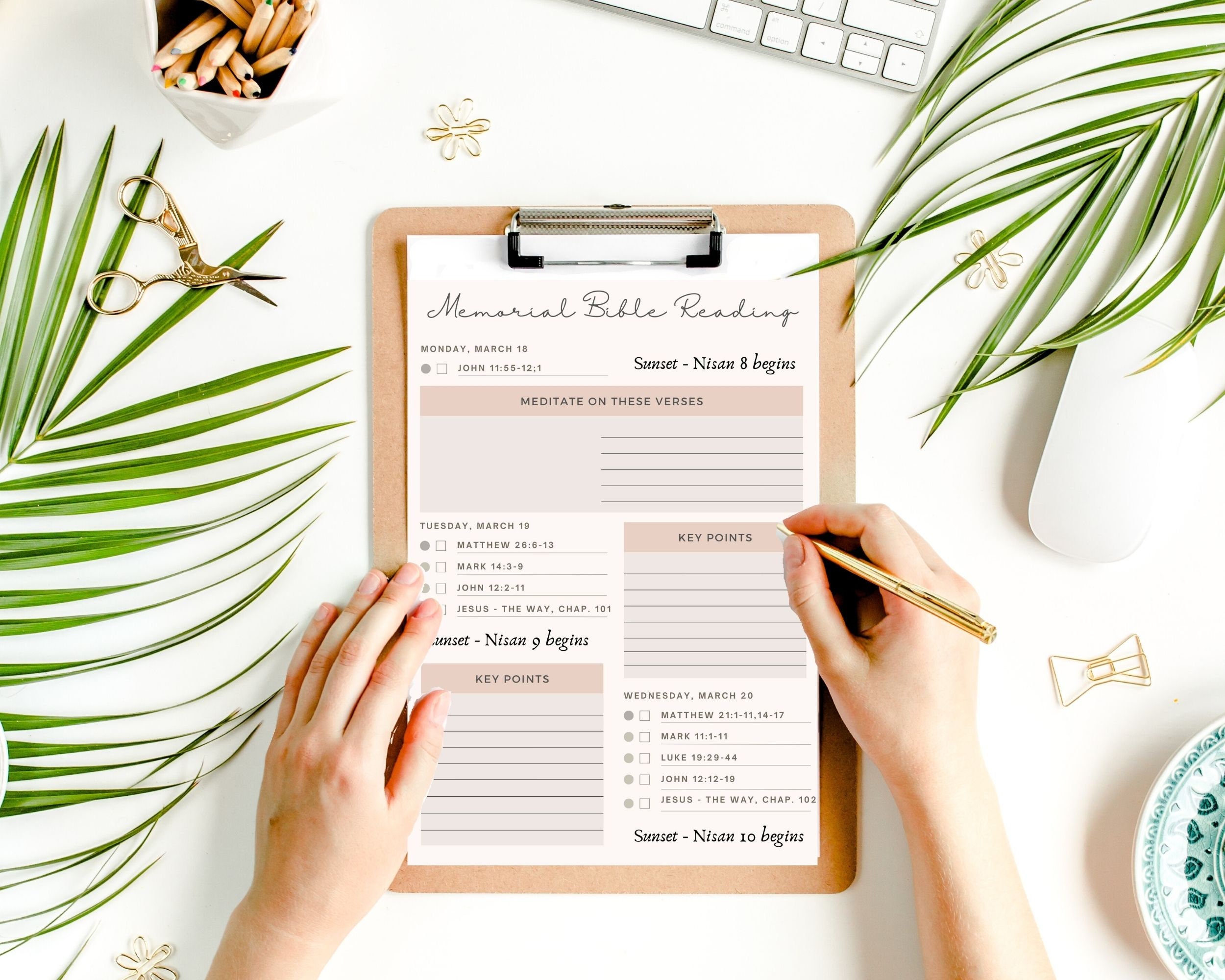 JW 2026 Memorial Bible Reading Tracker Memorial Bible Reading Checklist ...