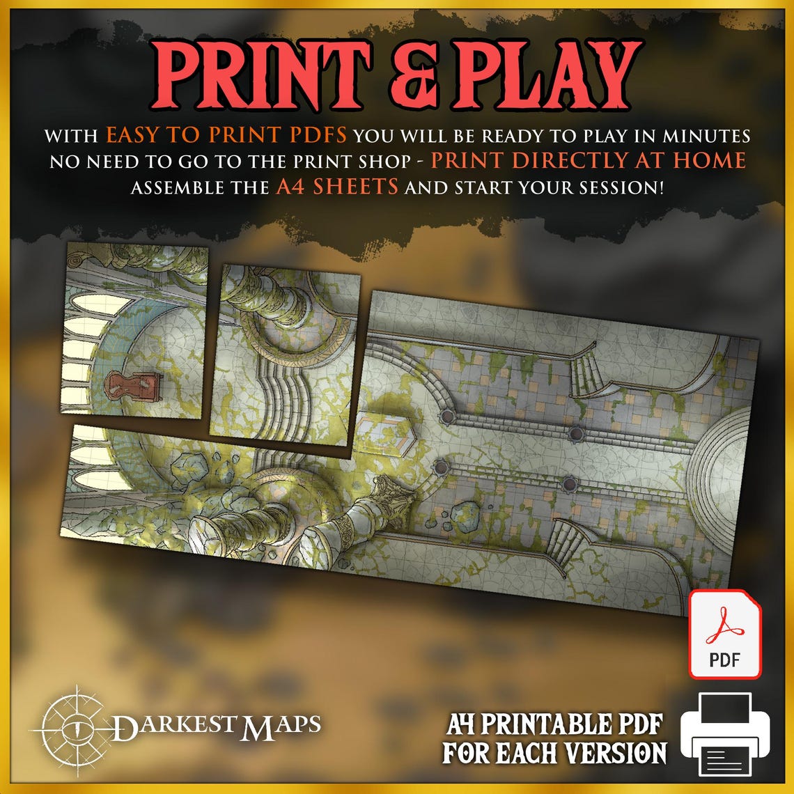 Fantasy Ruins Battlemap | Dnd Battle Maps, D&D, Dungeons and Dragons ...