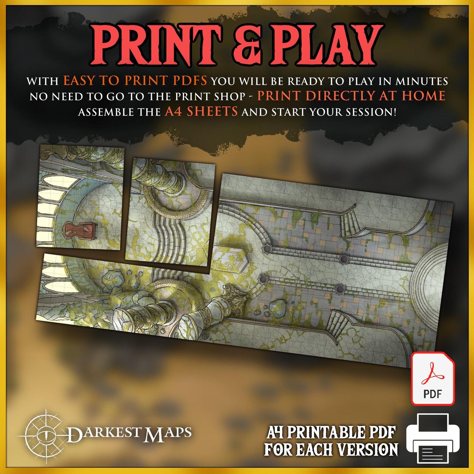 Fantasy Ruins Battlemap | Dnd Battle Maps, D&D, Dungeons and Dragons ...