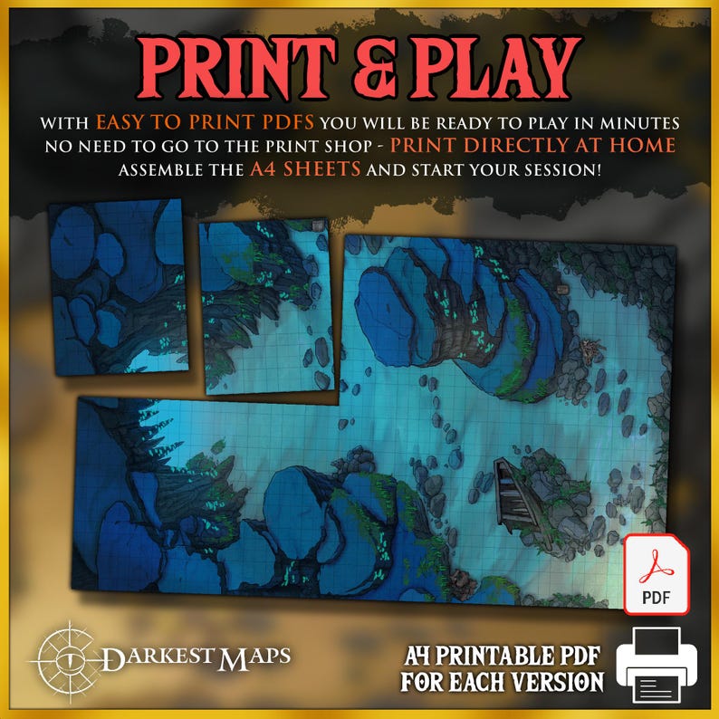 Sea Cave Battlemap | Dnd Battle Maps, D&D, Dungeons and Dragons, Map ...