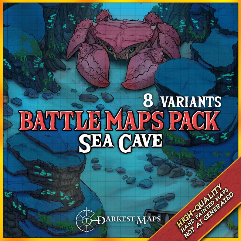 Sea Cave Battlemap | Dnd Battle Maps, D&D, Dungeons and Dragons, Map ...