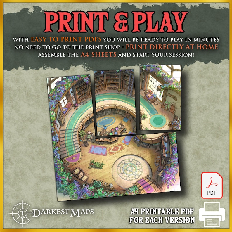 Alchemy Shop Battlemap Dnd Battle Maps, D&D, Dungeons and Dragons, Map ...