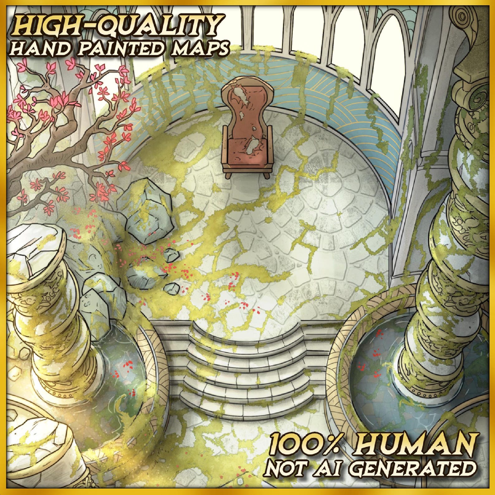 Fantasy Ruins Battlemap | Dnd Battle Maps, D&D, Dungeons and Dragons ...