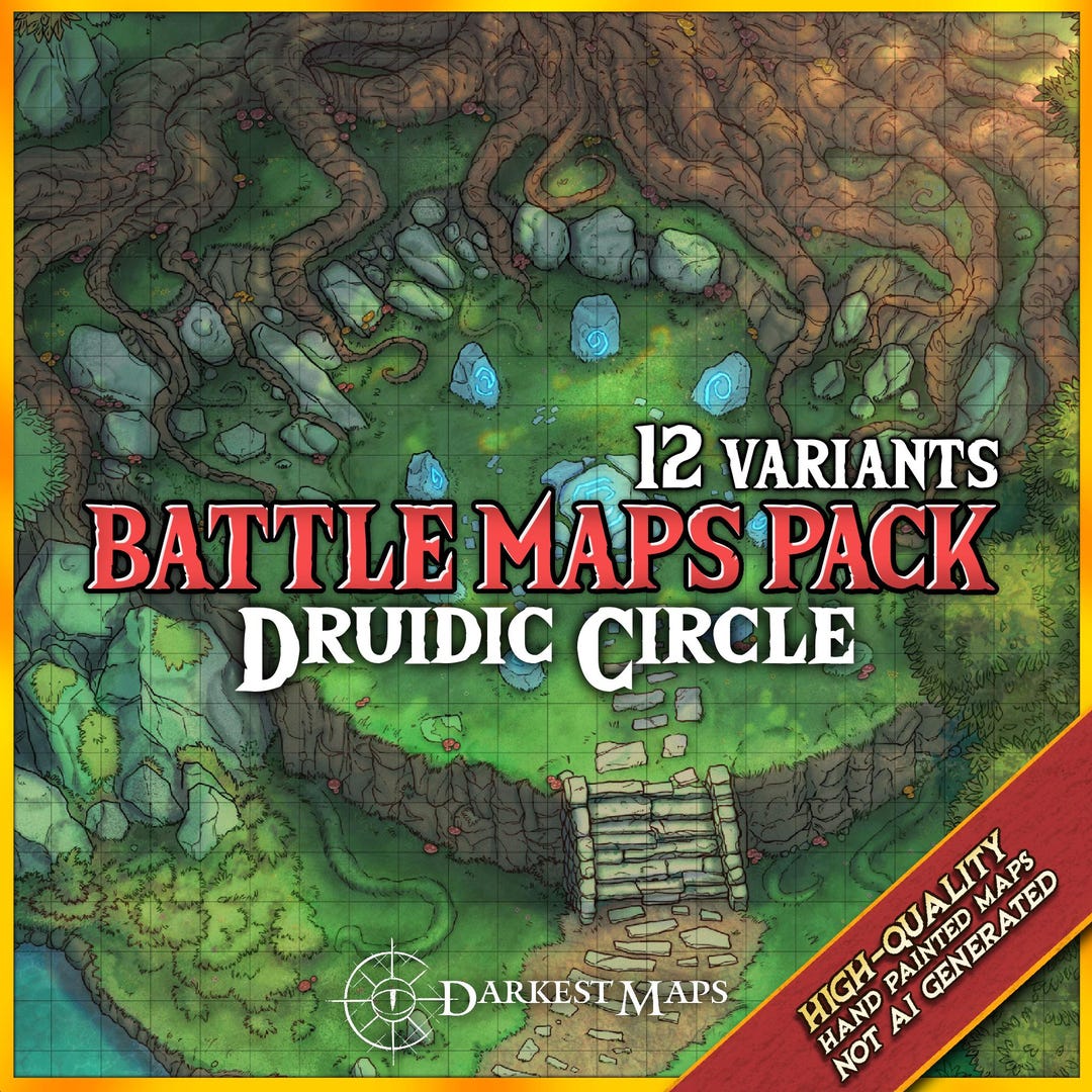Druidic Circle Battlemap | Dnd Battle Maps, D&D, Dungeons and Dragons ...