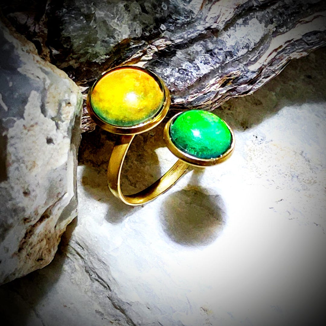 Double Emotion Crystal Ring, Mood Ring. - Etsy