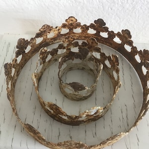 Rusty Patina Crown, Crown Cake Topper, Metal Lace Crown, Crown for ...