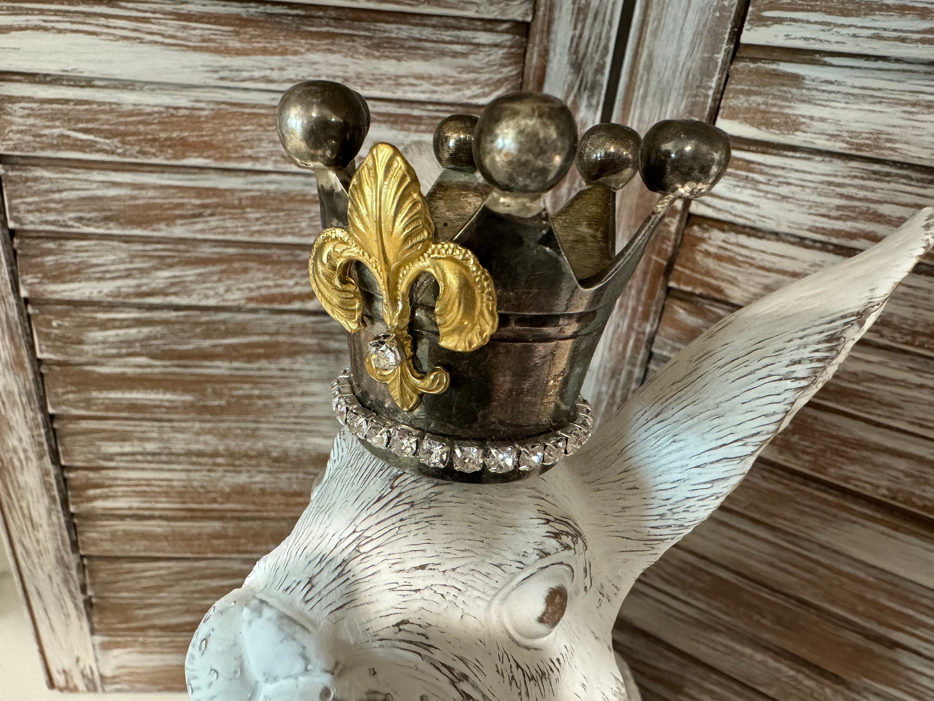 Santos Crown Patina Crown Tarnished Crown Crown for Cherub Small Metal ...