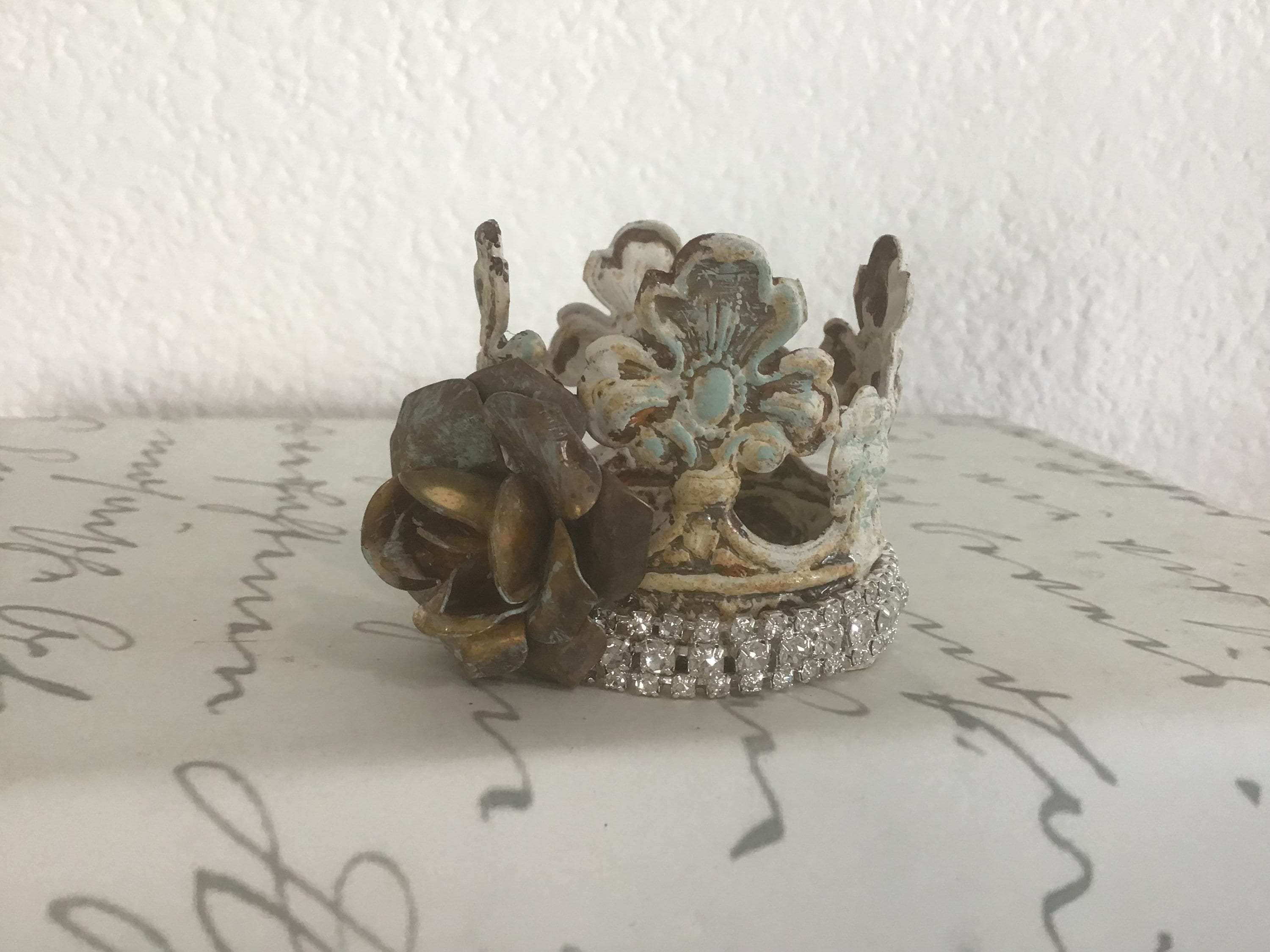 Rusty Metal Crown, Crown for Bust, Cherub/angel Crown, Rusty Patina ...