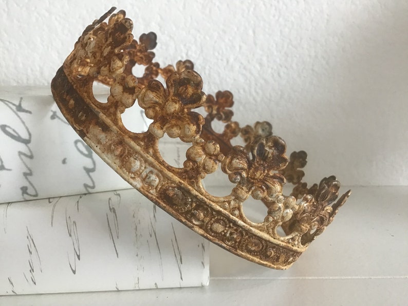 Rusty Patina Crown, Crown Cake Topper, Metal Lace Crown, Crown for ...