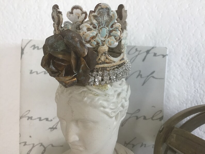 Rusty Metal Crown, Crown for Bust, Cherub/angel Crown, Rusty Patina ...