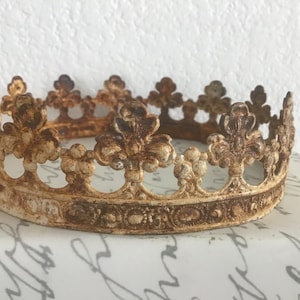 Rusty Patina Crown, Crown Cake Topper, Metal Lace Crown, Crown for ...