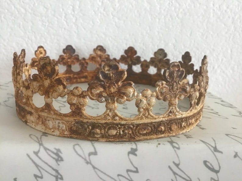 Rusty Patina Crown, Crown Cake Topper, Metal Lace Crown, Crown for ...