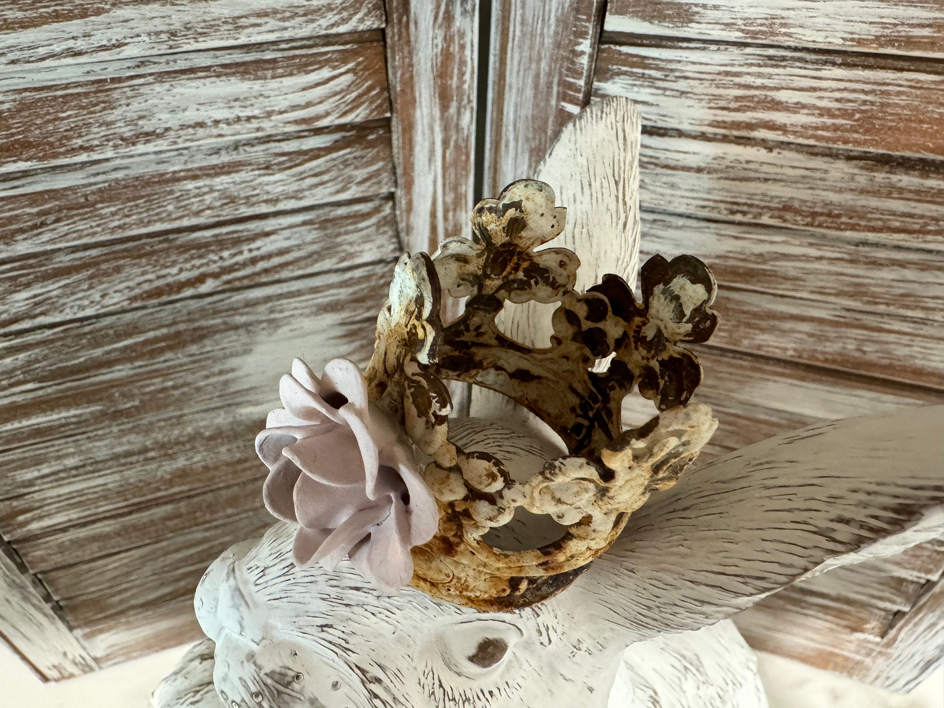Small Metal Crown Rose Crown Small Cherub Crown Crown With Rose Crown ...