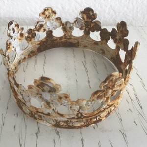 Rusty Patina Crown, Crown Cake Topper, Metal Lace Crown, Crown for ...