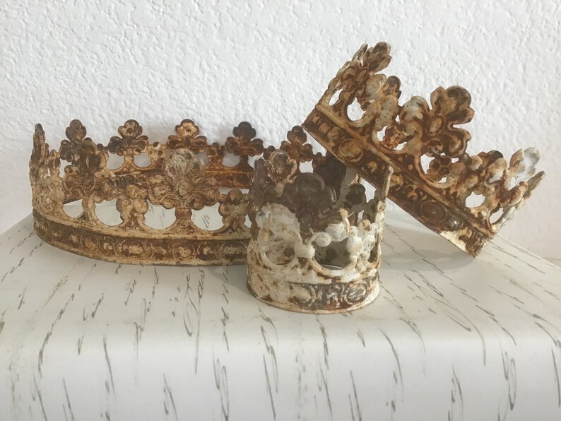Rusty Patina Crown, Crown Cake Topper, Metal Lace Crown, Crown for ...