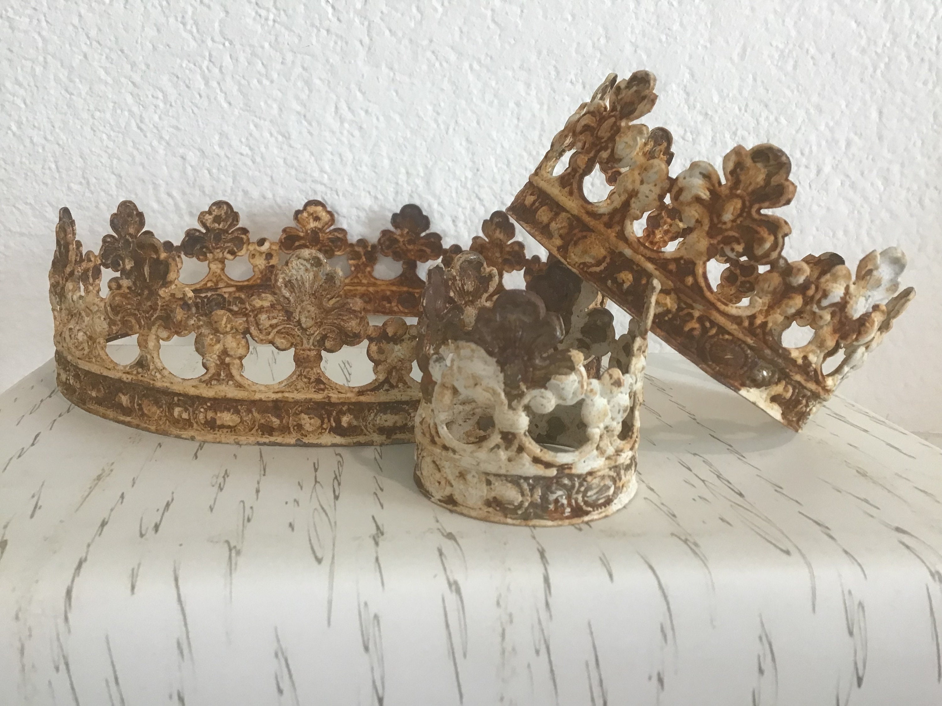Rusty Patina Crown, Crown Cake Topper, Metal Lace Crown, Crown for ...