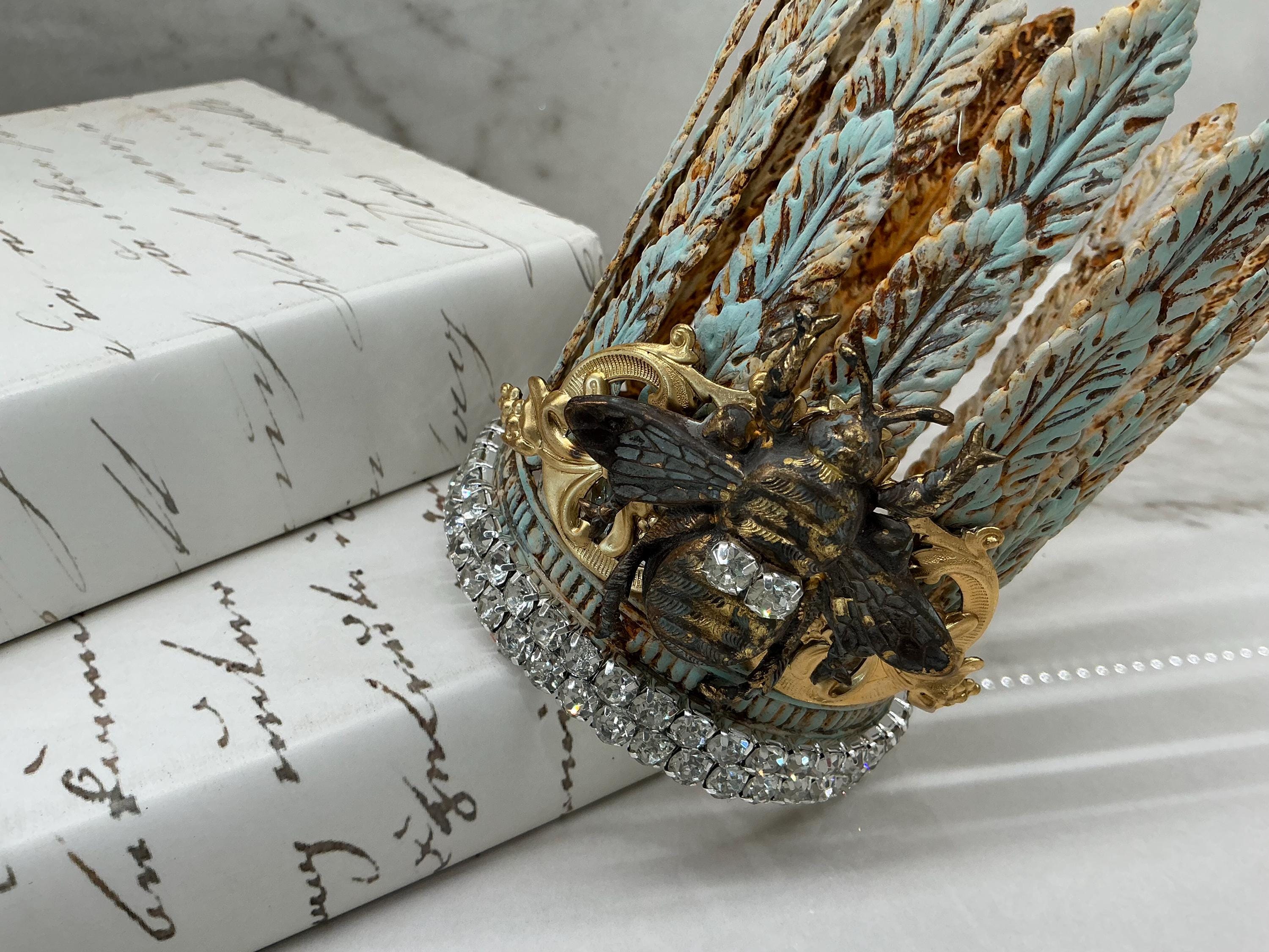 French Santos Crown Feather Santos Crown Queen Bee Crown Feather Crown ...