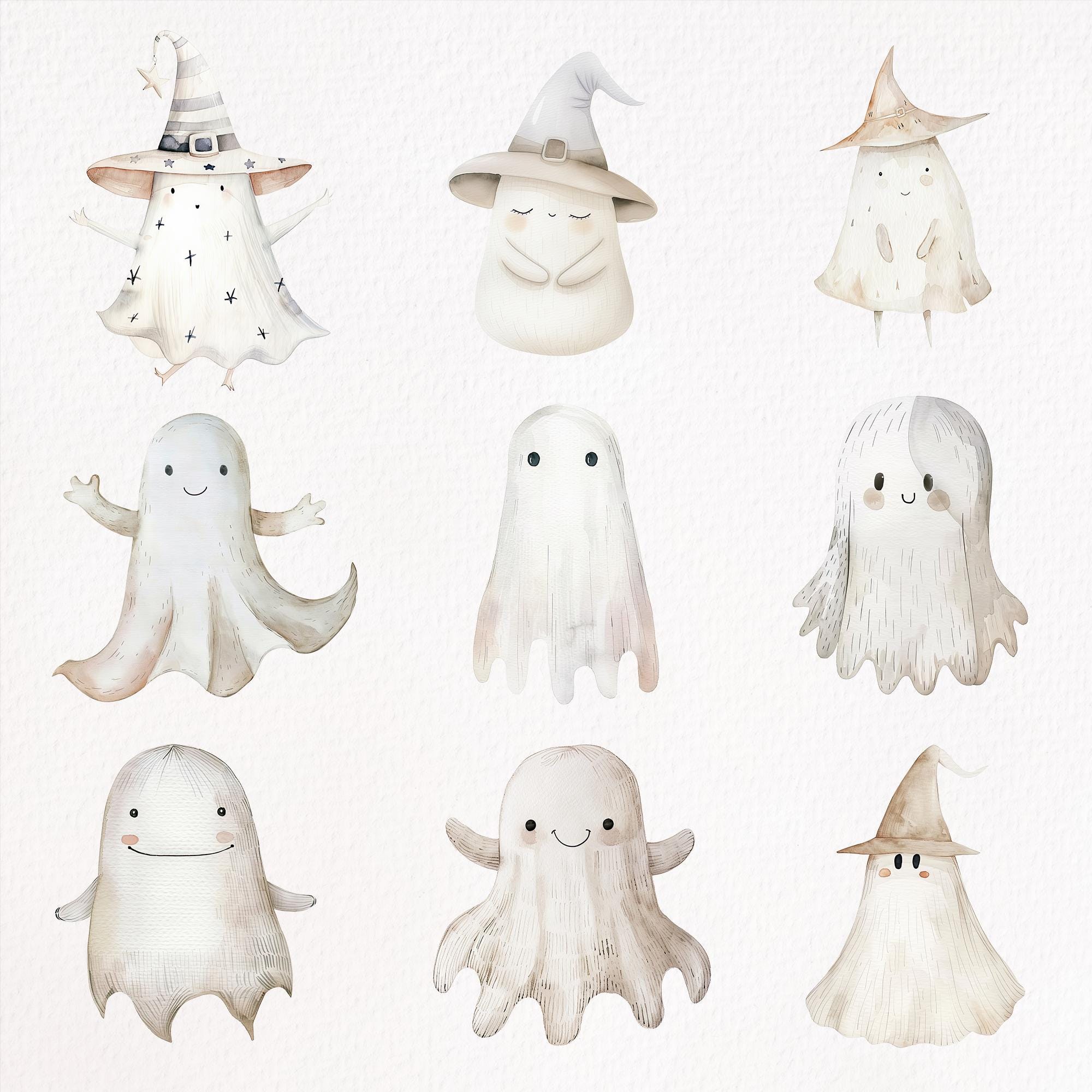 Cute Halloween Clipart, Pumpkin Clipart, Cute Witch, Cute Monster ...