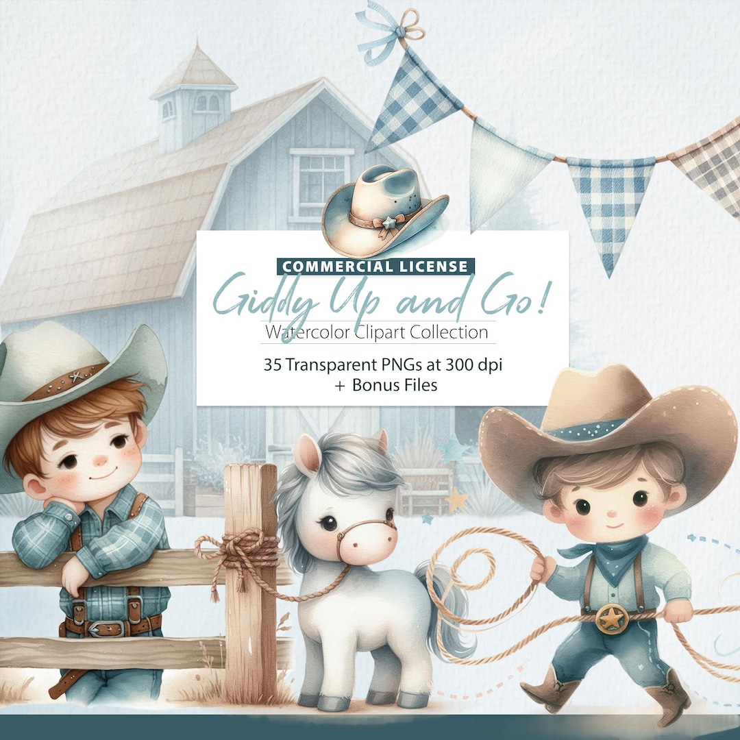 Baby Boy Cowboy Clipart, Cowboy Boots, Baby Shower, Wild West Png ...