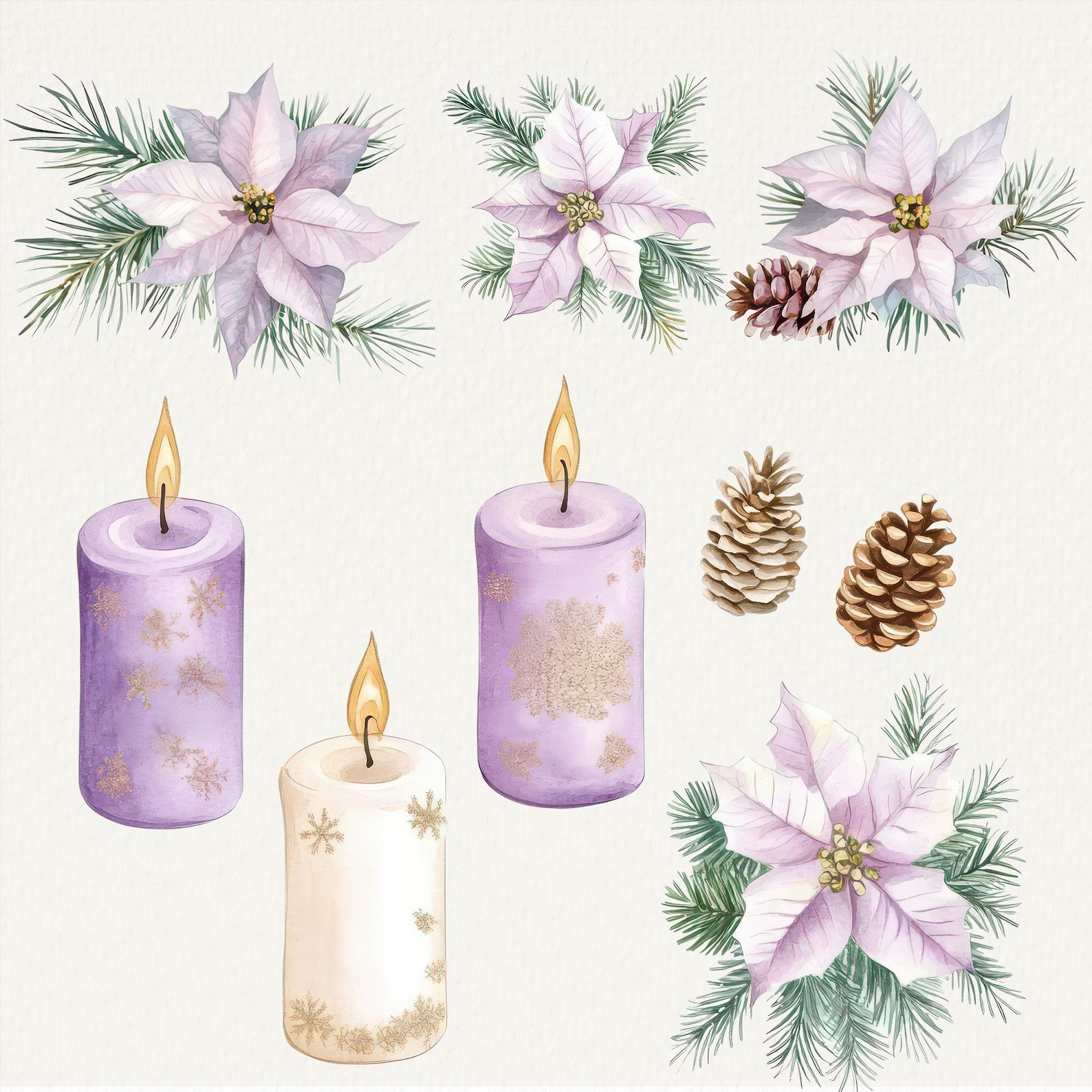 Advent Candles Clipart, Advent Clipart, Catholic Advent, Tradition ...