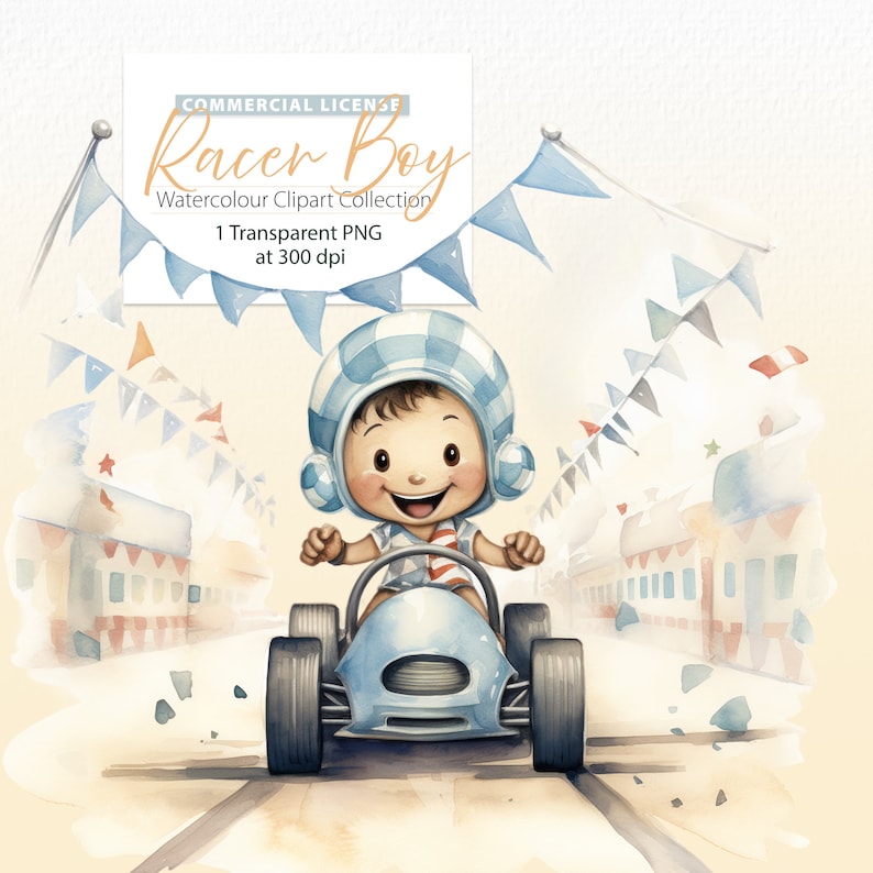 Watercolor Racecar, Race Car Clipart, Vintage Racing Watercolor Cars ...