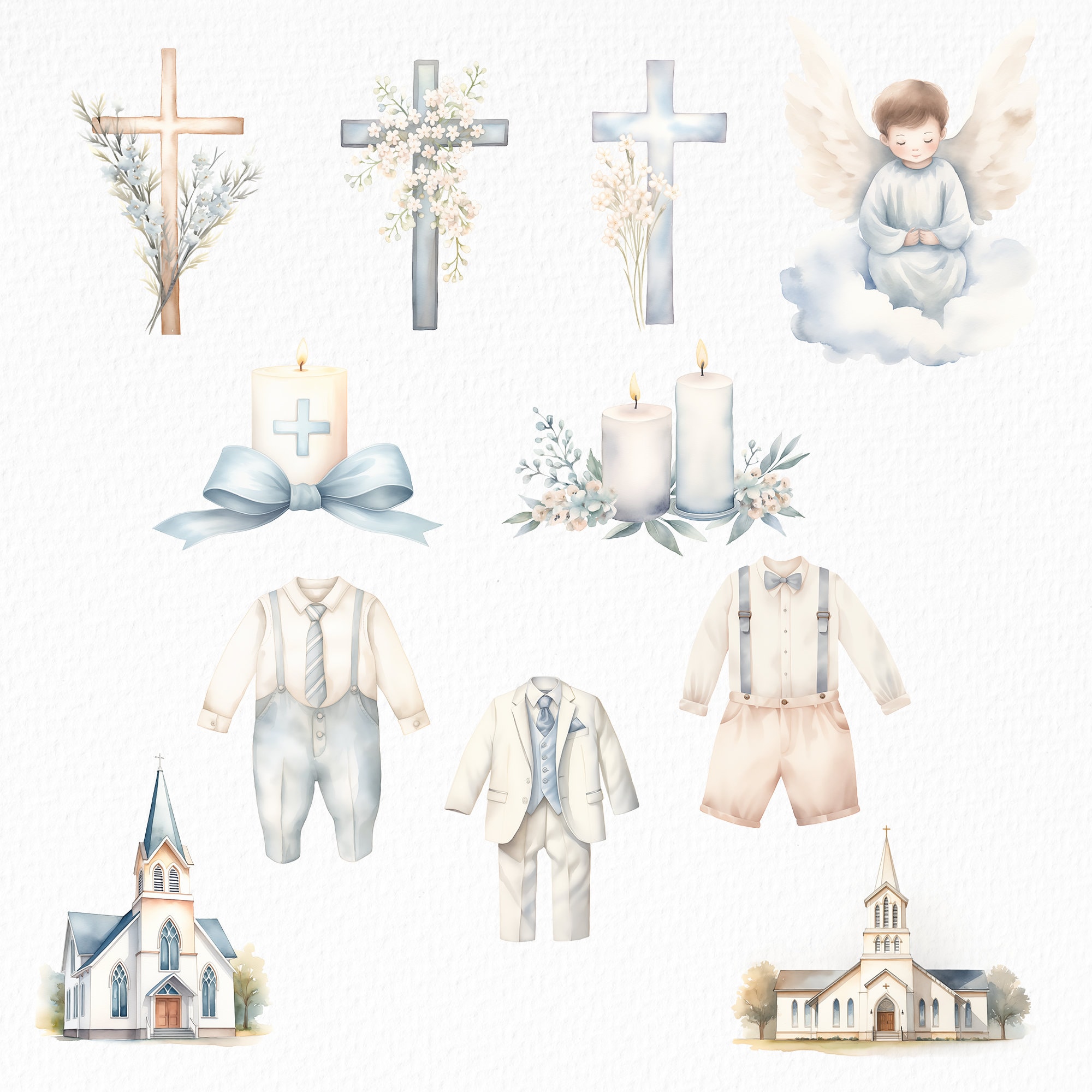 Baby Boy Baptism, Christening Graphics, Catholic Clipart, Baptism Boy ...