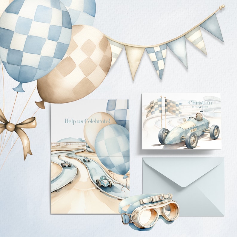 Race Car Clipart, Vintage Racecar, Watercolor Racecar, Vintage Cute ...