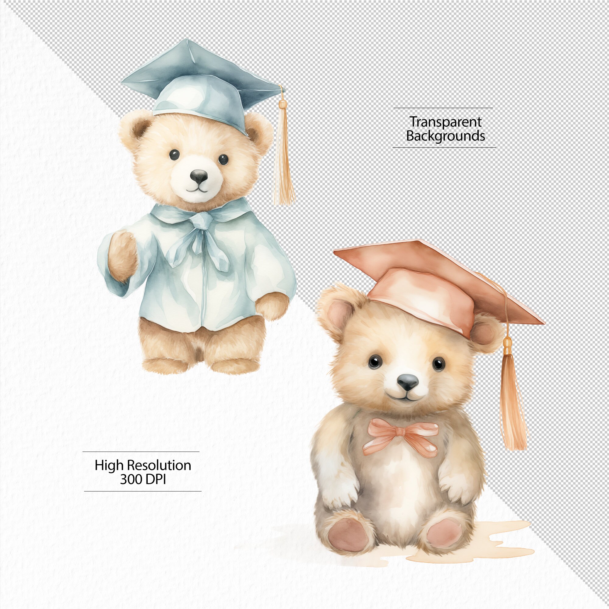 Graduation Teddybear, Teddybear Clipart, Grad Teddy Bear, Graduation ...