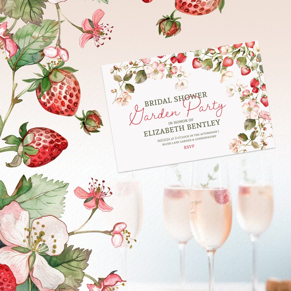 Strawberry Watercolor Clipart Set, Commercial Use (PNG) - Etsy