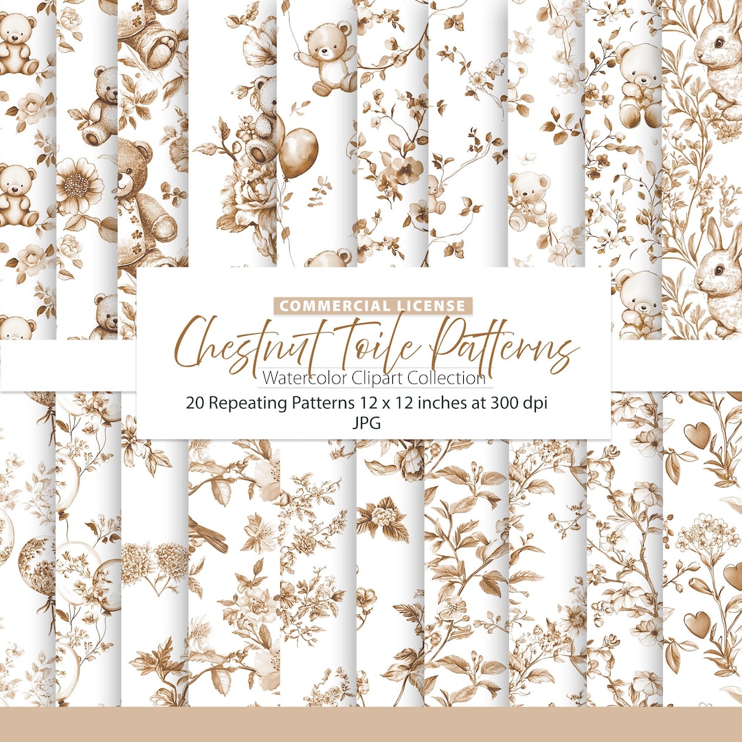 Neutral Toile Seamless Pattern, Brown Toile Background, Chinoiserie ...
