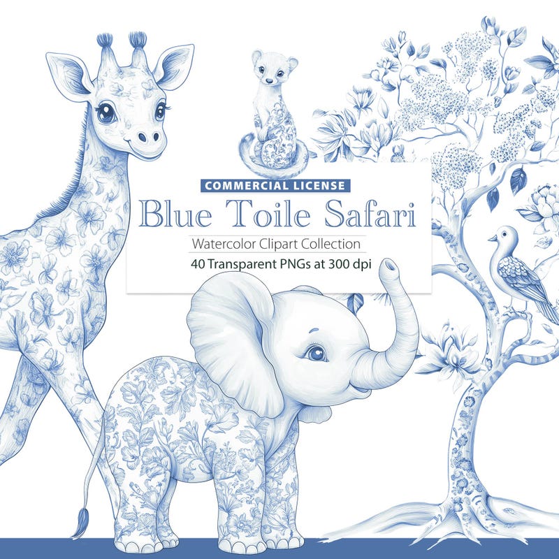 Blue Safari Material - Etsy