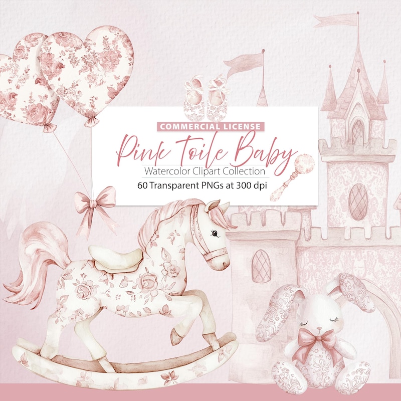 Pink Toile Its Girl Sign - Etsy