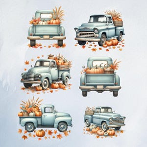 Fall Truck Clipart, Welcome Autumn, Vintage Truck, Autumn Clipart, Fall ...