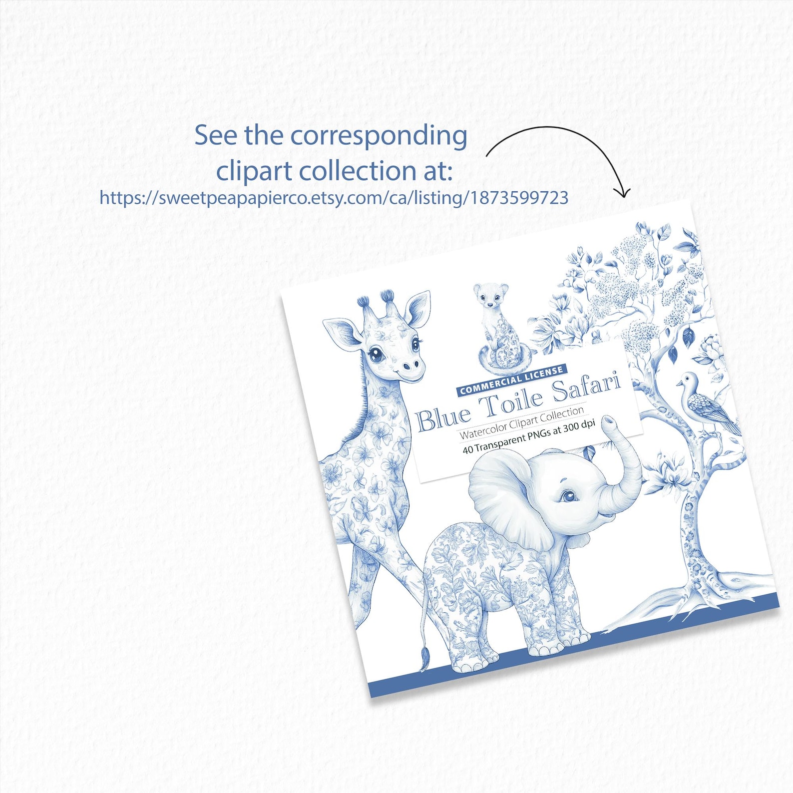 EXTRA OVERSIZED 70 Inch, Toile Giraffe, Blue Toile Clipart, Chinoiserie ...