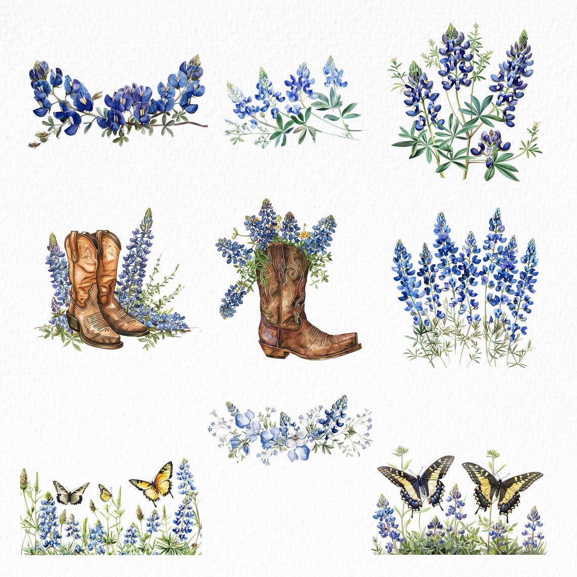 Texas State Flower, Bluebonnet Clipart, Texas Bluebonnet Png, Blue ...