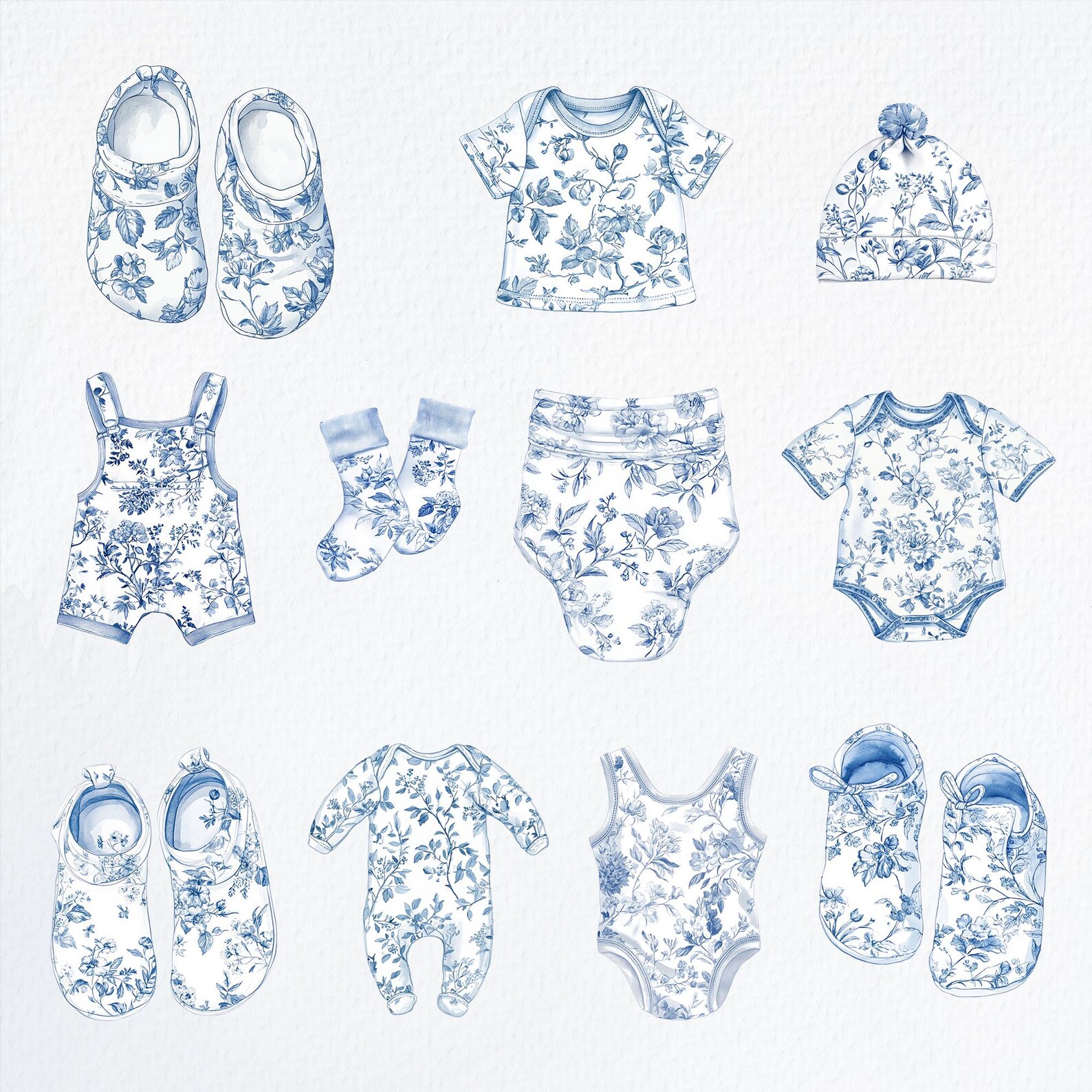 Toile Nursery Clipart, Blue Toile Clipart, Chinoiserie Png, French Toil ...