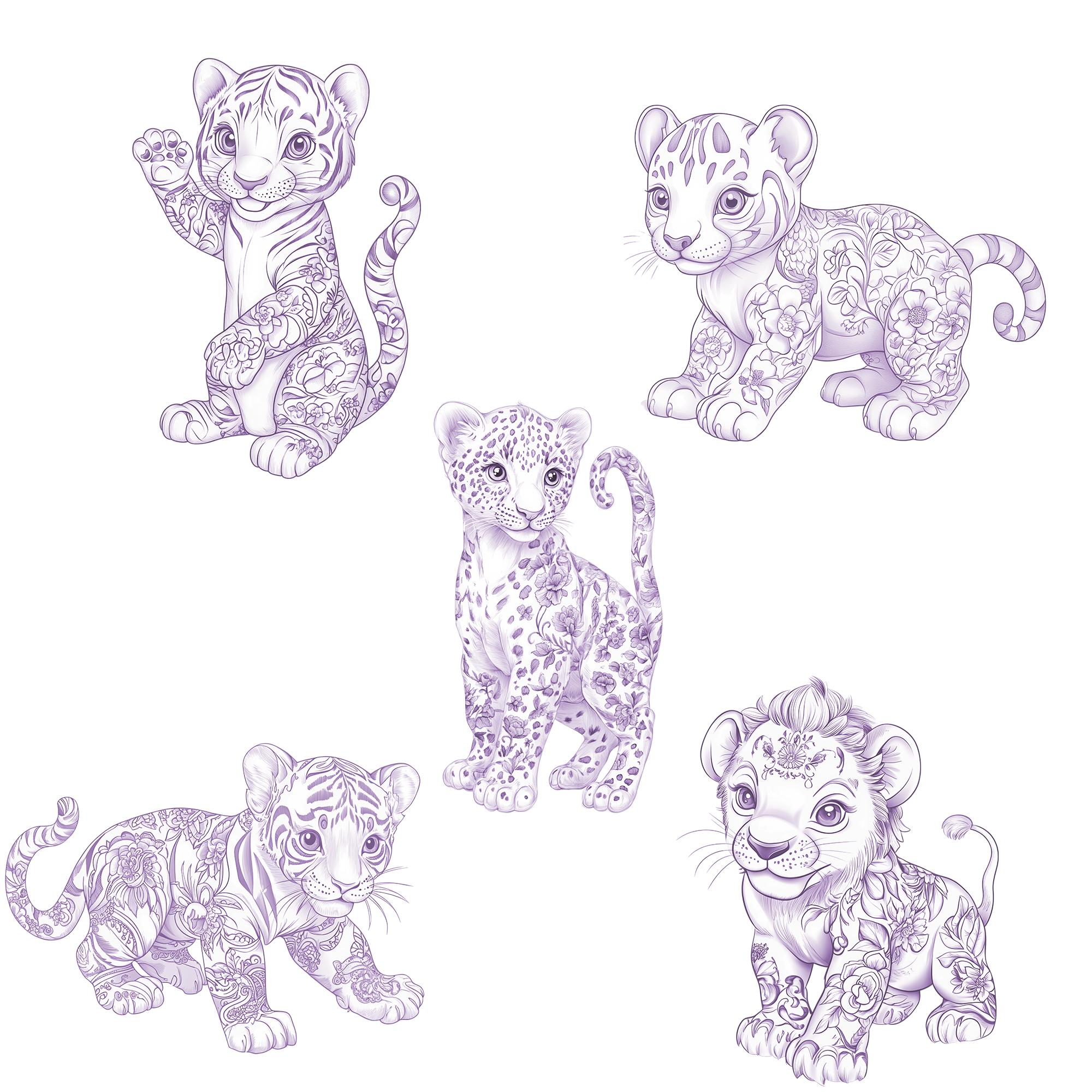 Safari Toile Clipart, Lilac Toile Nursery Clipart, Chinoiserie, French ...